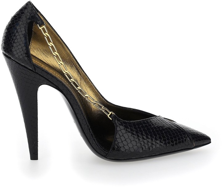 Saint Laurent Lola Chain Link Pumps - ShopStyle