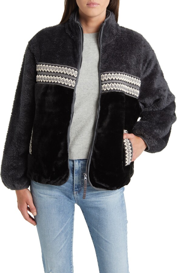 UGG Marlene Heritage Braid High Pile Fleece Jacket - ShopStyle