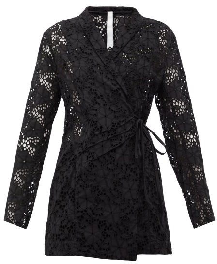 Merlette New York Zahara Double-breasted Broderie-anglaise Jacket ...