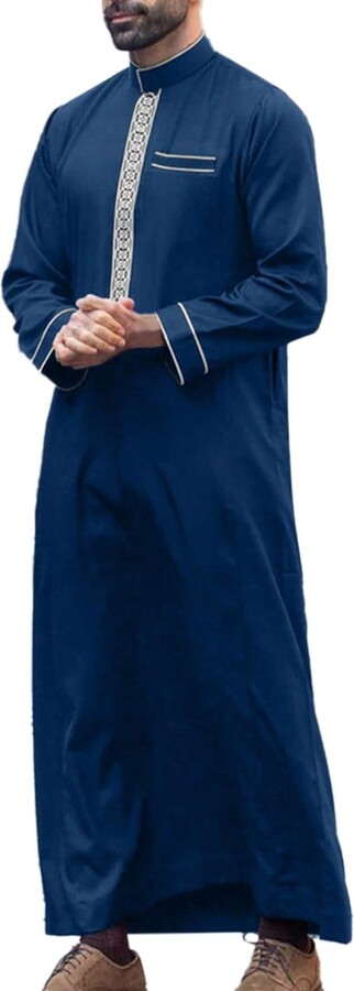 Gefomuofe Middle East Arabic Men's Robes Muslim Kaftan Clothing Islamic ...