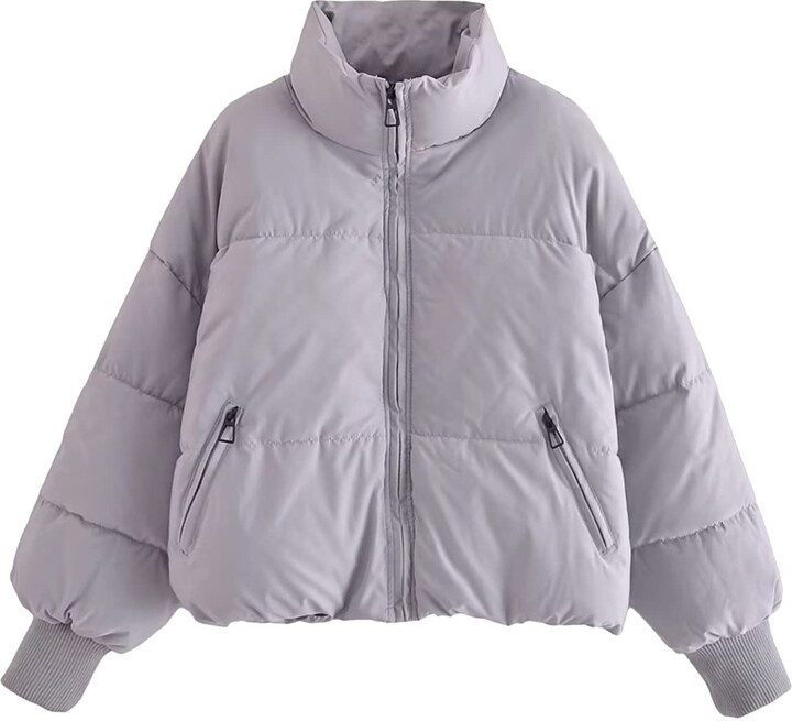 NHNKB Winter Jacket Women's Short Down Jacket Lightweight Winter Black ...