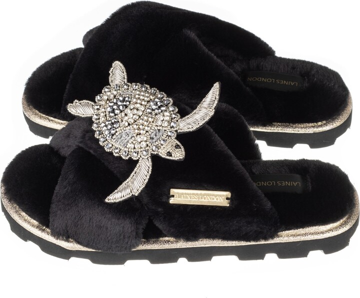 LAINES LONDON - Ultralight Chic Slipper Sliders With Artisan Gold ...