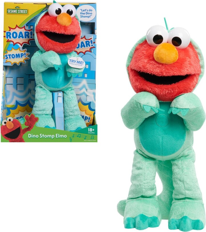Inside Out 2 Sesame Street Dino Stomp Elmo 13-Inch Plush Stuffed Animal Sings and Dances - ShopStyle
