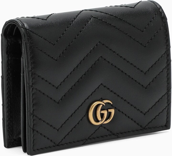 Gucci Gg Marmont Black Small Credit Card Holder - ShopStyle