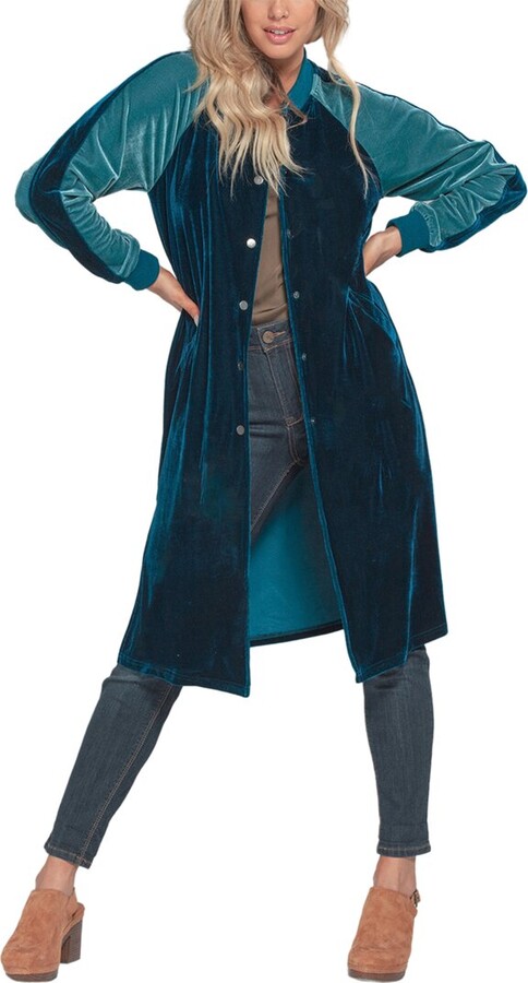 Paparazzi Stretch Velvet Duster - ShopStyle Tops