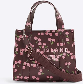 River Island Womens Beige panelled structured tote handbag - ShopStyle