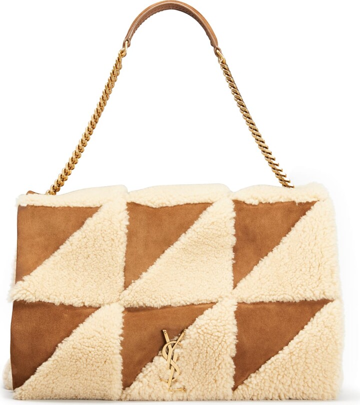 Saint Laurent Jamie Shearling Chain Shoulder Bag - ShopStyle