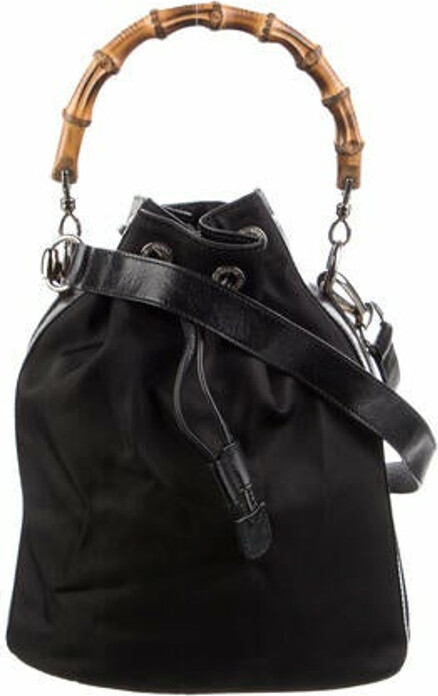 Gucci Nylon Bamboo Drawstring Bag - ShopStyle