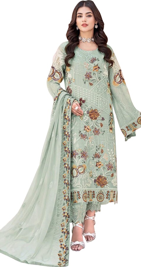 MUTILA Design a new Floral Sequins Embroidered Georgette Pakistani Suit ...