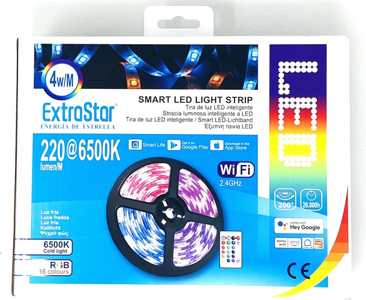 ExtraStar 5 Meters Smart RGB LED STRIP LIGHTS Colour Changing by Remote ...