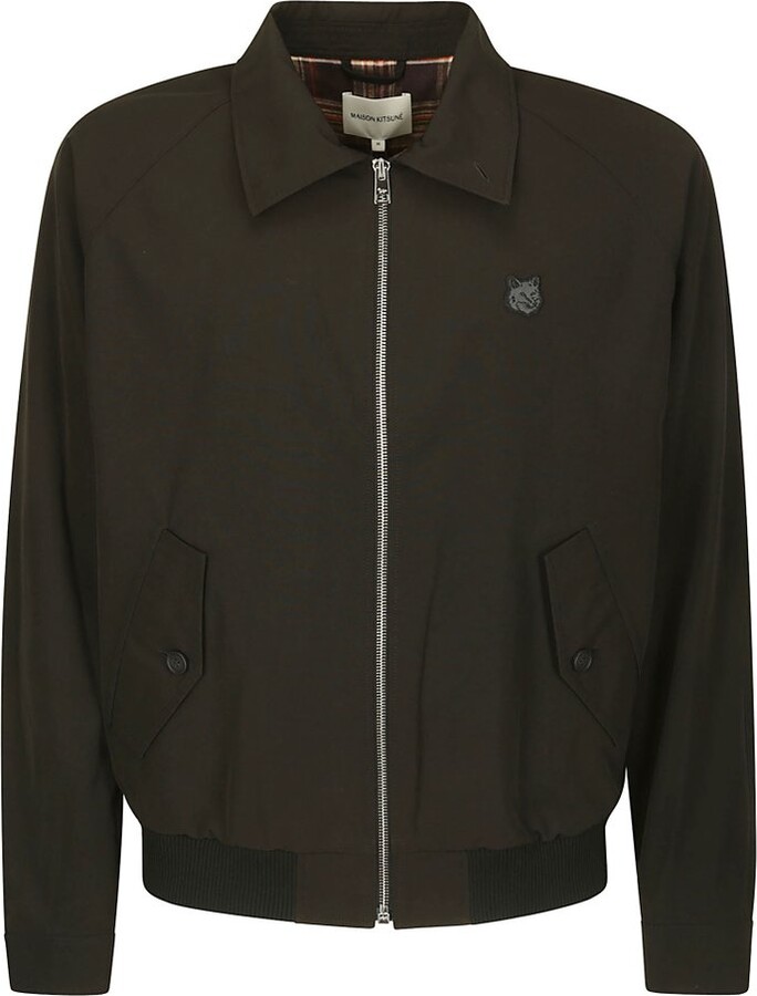 MAISON KITSUNÉ Fox Head Patch Harrington Jacket - ShopStyle