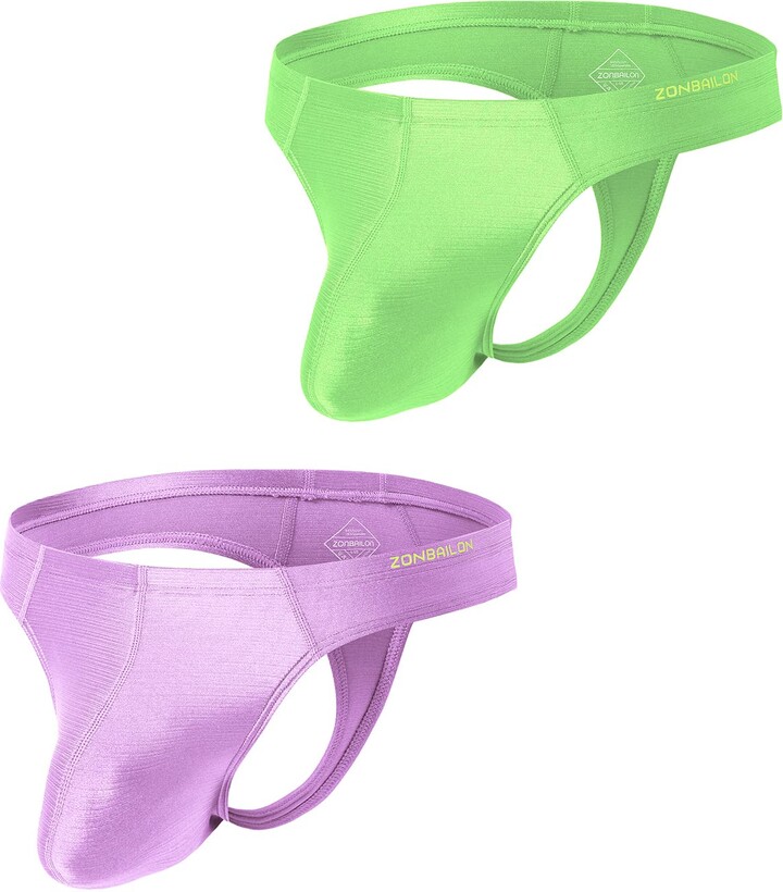 BIATWOWR Silk Jockstrap G-String for Men Underwear Briefs Thongs Men's ...