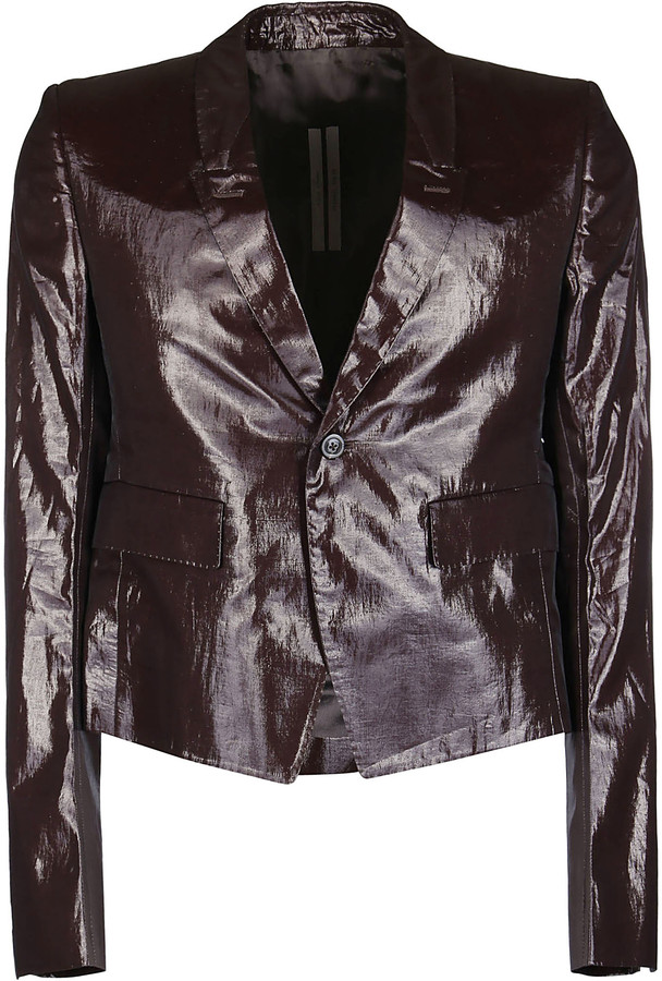 Rick Owens Metallic Effect Blazer - ShopStyle Outerwear
