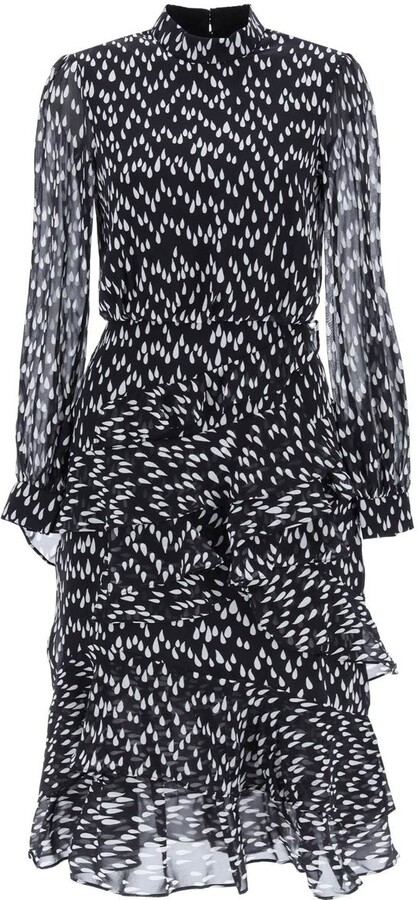 Saloni 'isa' ruffled midi dress - ShopStyle