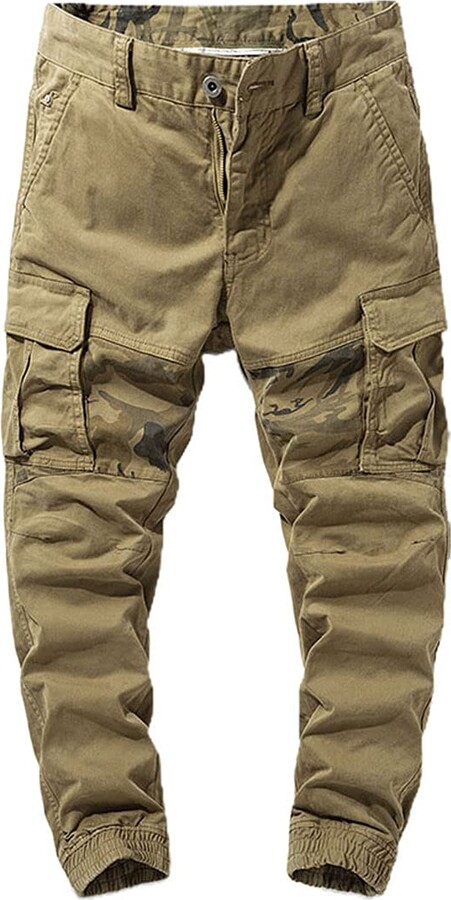 ebossy Mens Multi Pockets Cargo Pants Button Fly Military Combat ...