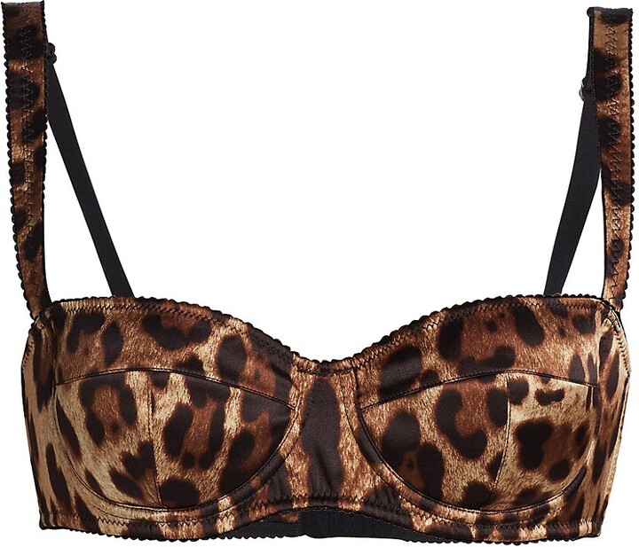 Dolce & Gabbana Leopard Silk Balconette Bra - ShopStyle