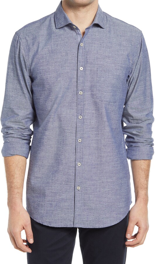 Brax Harold Regular Fit Solid Cotton & Linen Button-Up Shirt - ShopStyle