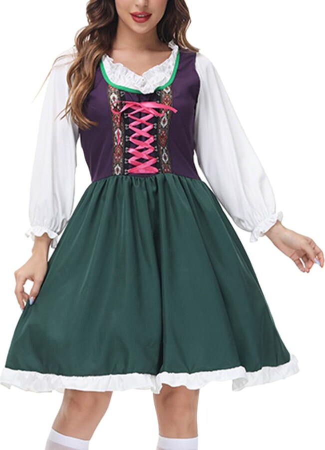 Generic Costume Dress Women's Stage Costume Dress Dirndl Short Costumes ...