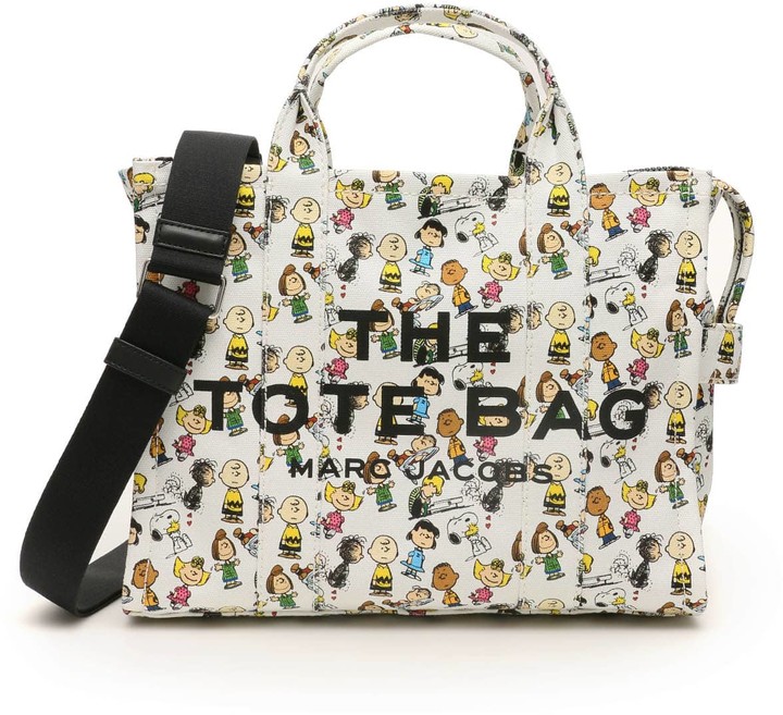 Marc Jacobs THE SMALL TOTE BAG PEANUTS X COLLABORATION OS White, Black ...