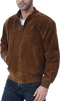 Landing Leathers Men Wwii Suede Leather Tanker Jacket - Tall - ShopStyle