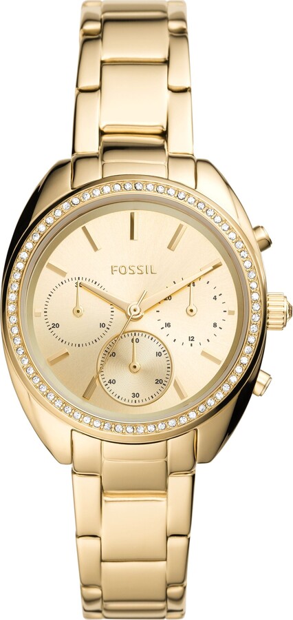 Fossil Women's Vale Chronograph, Gold-Tone Stainless Steel Watch ...