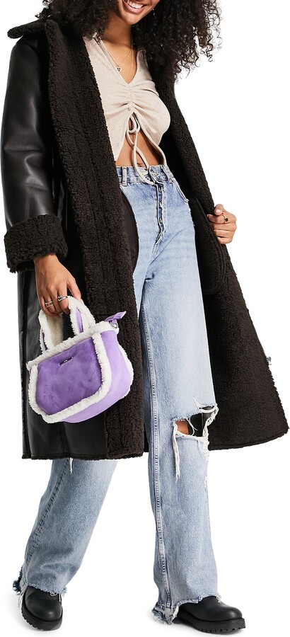 ASOS DESIGN High Pile Fleece Lined Maxi Coat - ShopStyle