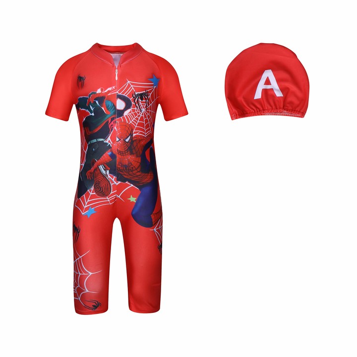Kissi Boys Swimsuit Little Spider Hero Swimming Clothing All in One ...