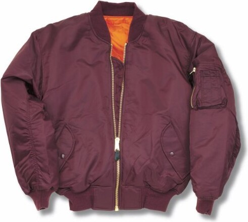Delta Classic MA-1 Bomber Flight Jacket Maroon (2XL) - ShopStyle