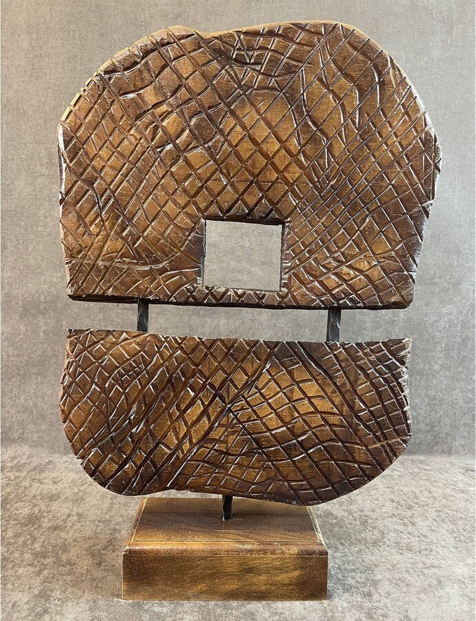 Etsy " Original Wood Square Sculpture Creative Table Statue Abstract ...