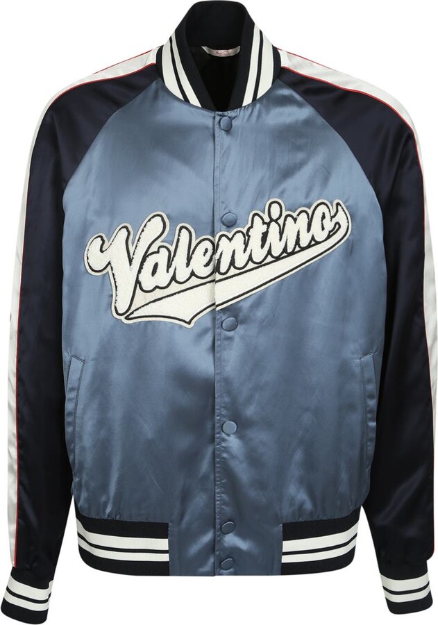Valentino Logo-Patch Bomber Jacket - ShopStyle