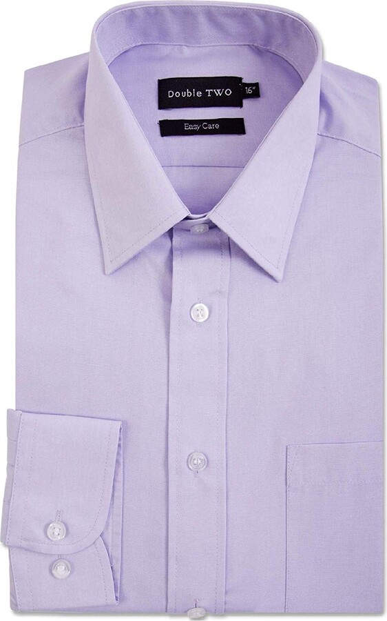 Double Two Collar 16.5 inches / 42 cm Lilac - ShopStyle Long Sleeve Shirts