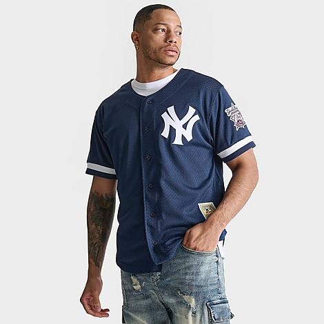 Mitchell And Ness Men's Mitchell & Ness New York Yankees MLB Derek Jeter 1998 BP Baseball Jersey ...