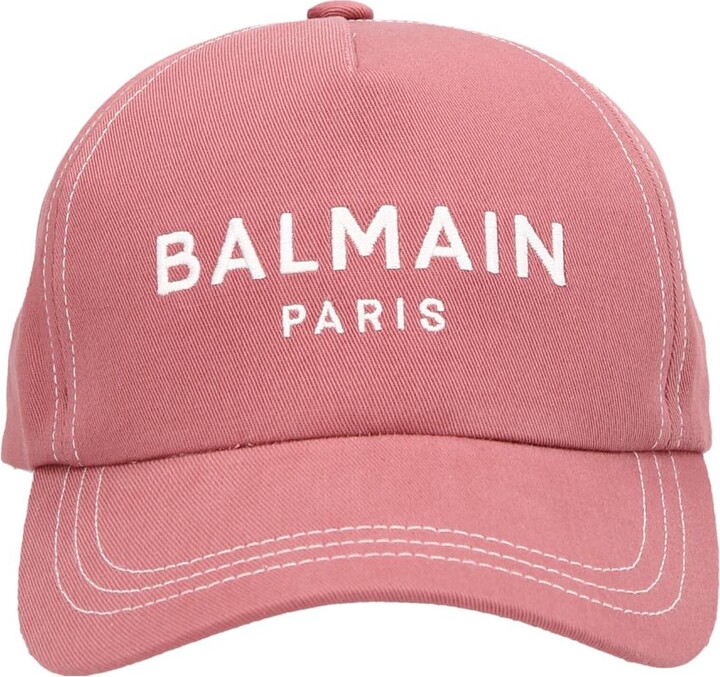 Balmain Logo embroidery cap - ShopStyle Hats