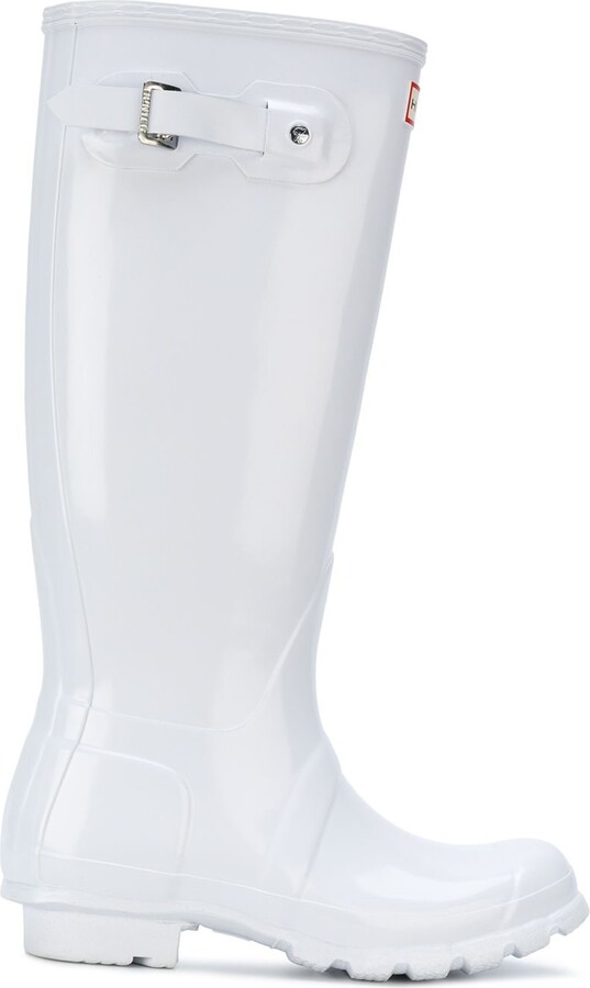 Hunter Tall gloss wellies - ShopStyle Knee High Boots