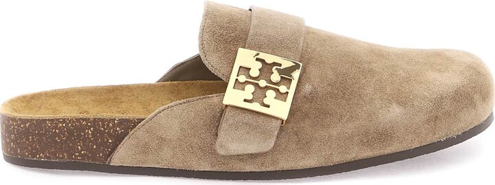Tory Burch Suede Leather Sabots - ShopStyle Sandals