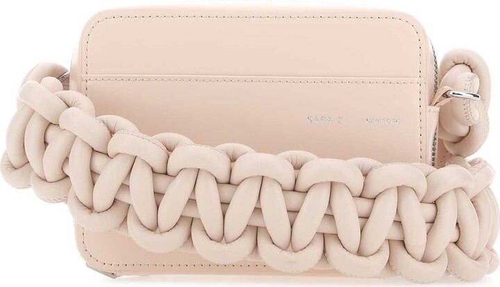 Kara Pastel Pink Leather Cobra Crossbody Bag - ShopStyle