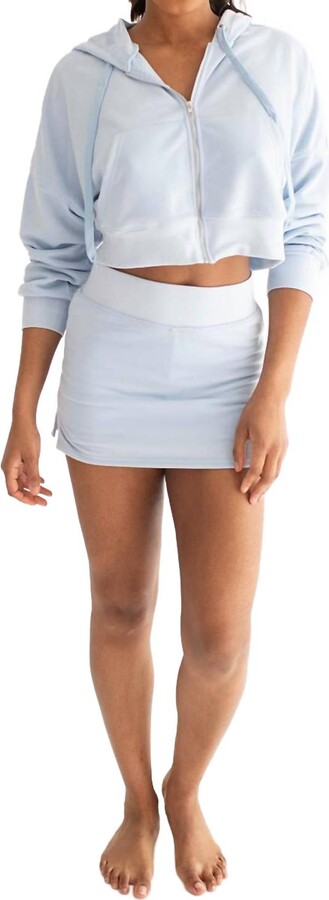 falcon park Jeanie French Terry Hoodie & Skort Set In Blue - ShopStyle