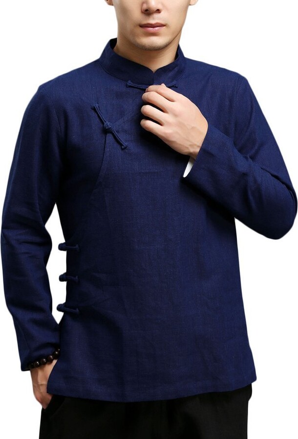 LZJN Unisex Chinese Traditional Clothes Tang Suit Top Kung Fu Tai Chi ...