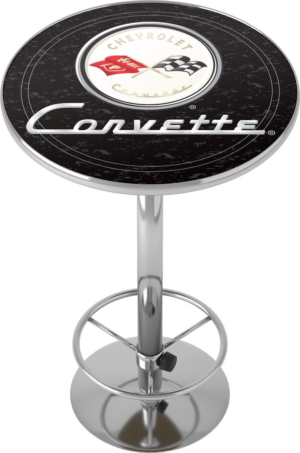 Trademark Gameroom Corvette C1 Black Bar Table with Footrest - ShopStyle
