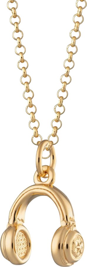 Scream Pretty - Gold Headphones Necklace - ShopStyle