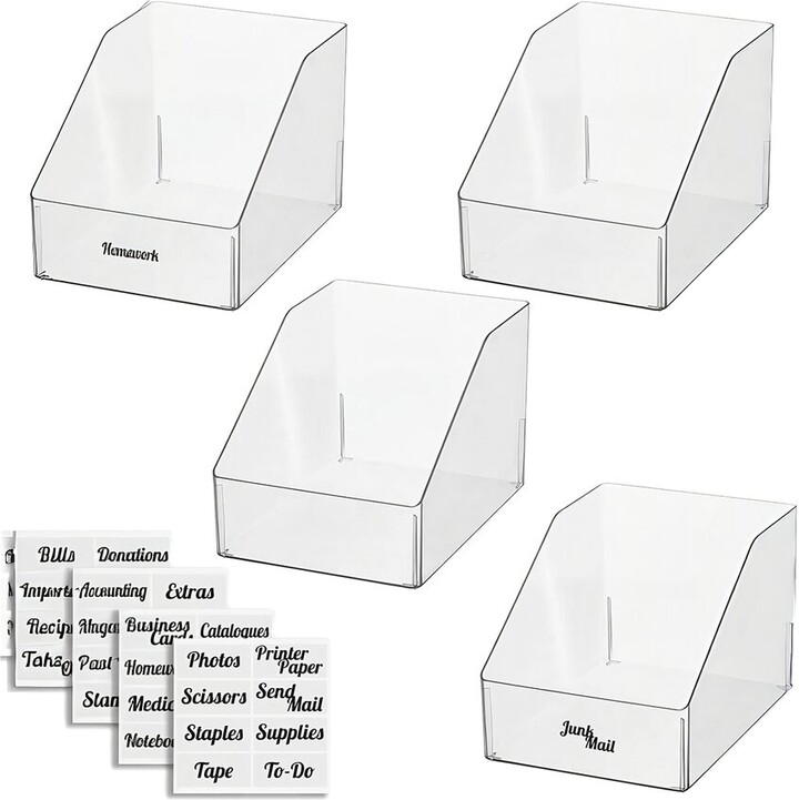 M Design Set Of 8 Slanted Office Bin With Labels - ShopStyle Countertop ...