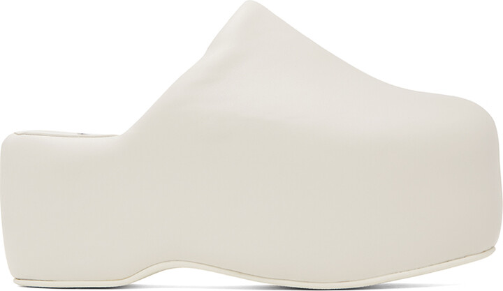 Simon Miller White Vegan Leather Bubble Platform Clog - ShopStyle Slip-ons & Loafers