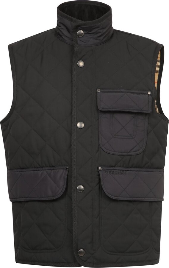 Burberry Diamond Quilted Thermoregulated Gilet - ShopStyle Vests