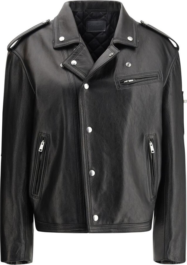 Prada Leather Jackets - ShopStyle