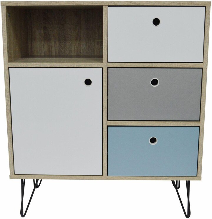 WATSONS Open Sideboard With Three Drawers And Storage Cupboard Oak ...