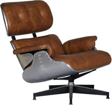 Jes Design Industrial Aluminum Skin Rivets Leisure Recliner 33.86 ...