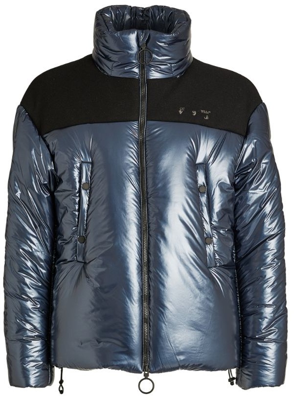 Off-White Metallic Puffer Jacket - ShopStyle
