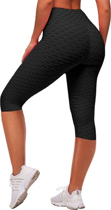 HIOINIEIY Women's Scrunch Ruched Butt Lifting Booty Enhancing Leggings ...