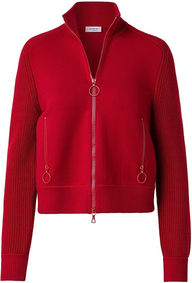 Akris Punto Milano Stretch-Wool Knit Bomber Jacket - ShopStyle