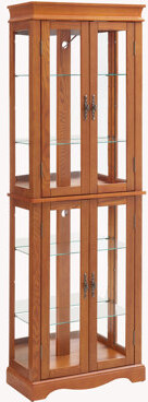 Dovecove Glass Cabinet Lighted Corner Cabinet Corner Display Curio ...